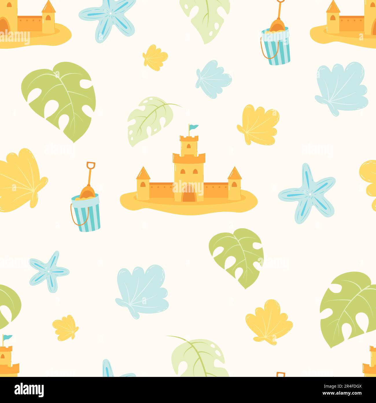 Starfish shells on sand Stock Vector Images - Alamy