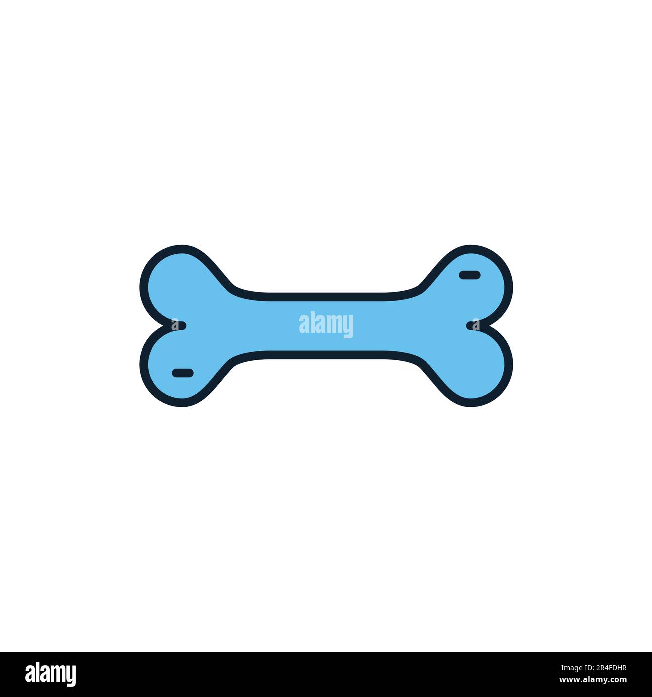 Bone related vector line icon. Chew toy. Isolated on white background ...