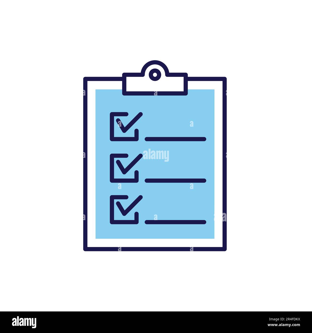 Clipboard related vector line icon. Task planning linear icon ...