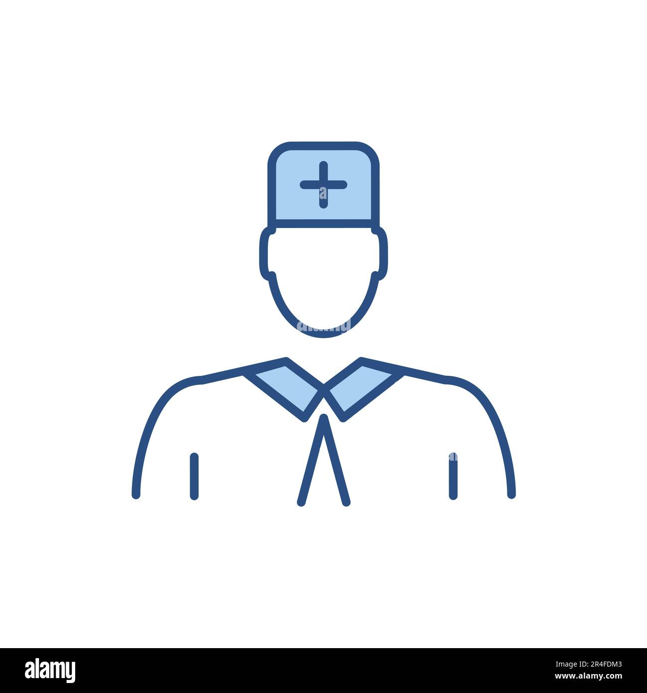 Doctor Related Vector Line Icon Medical Worker Practicing Scientist