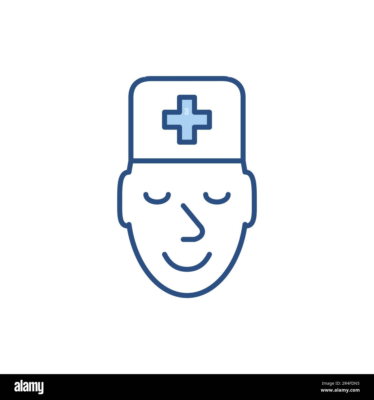 Doctor related vector line icon. Medical worker. Practicing. Scientist ...