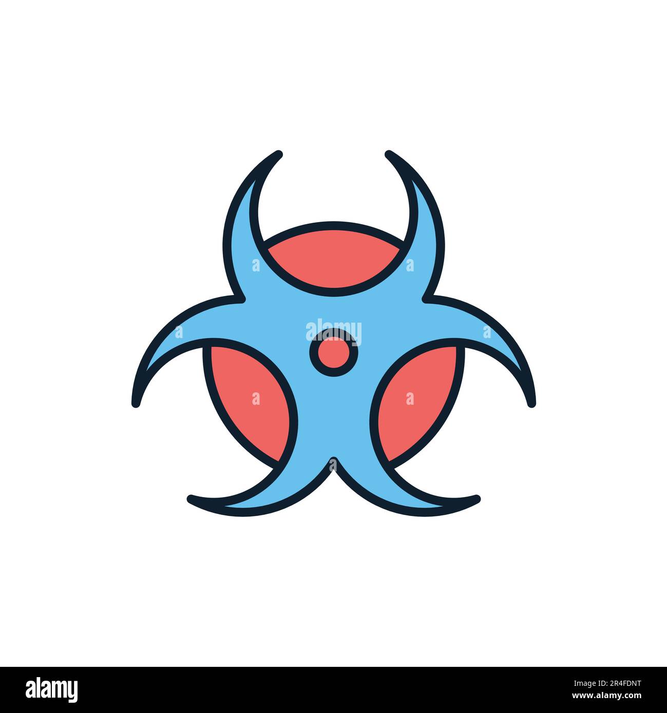 Blue line biohazard symbol icon hi-res stock photography and images - Alamy