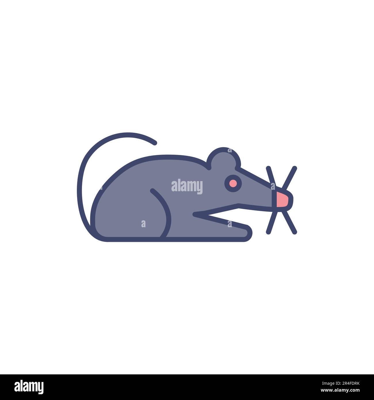 Laboratory Mouse related vector line icon. Isolated on white background ...