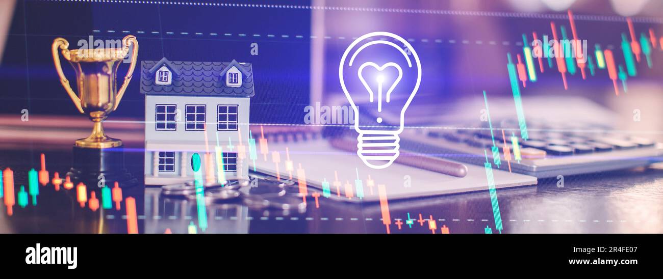 concept of falling real estate market, Low housing prices. Low rent ...