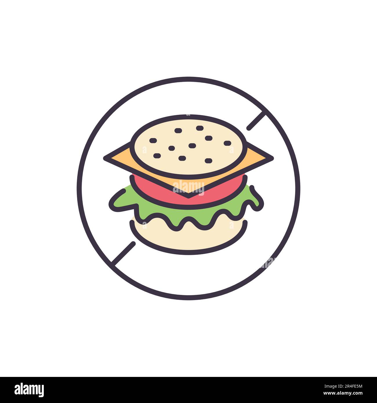 No Fast Food related vector icon Stock Vector Image & Art - Alamy