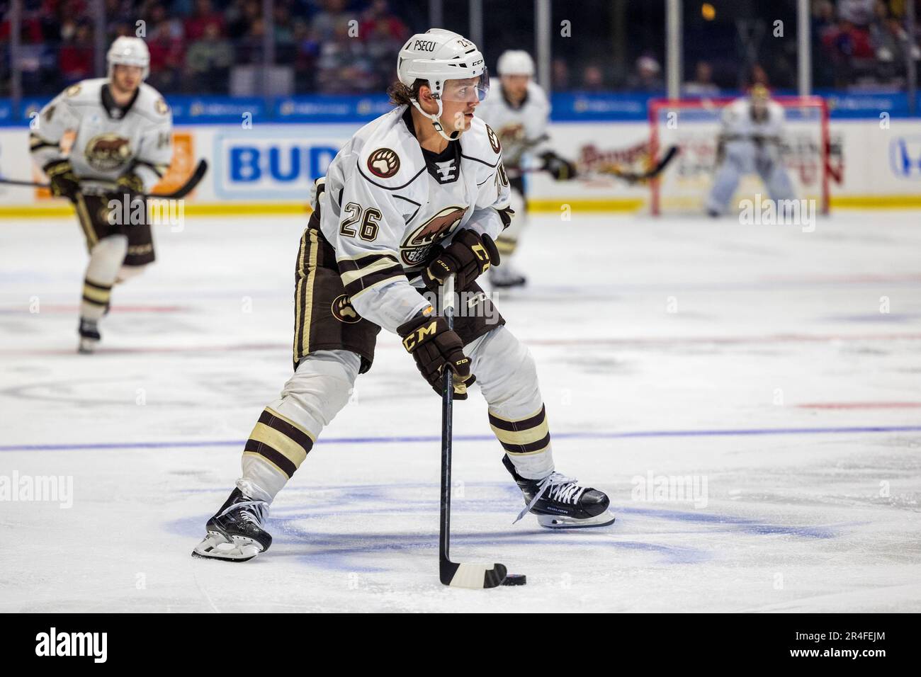 May 27, 2023: Hershey Bears forward Logan Day (26) skates with the puck ...