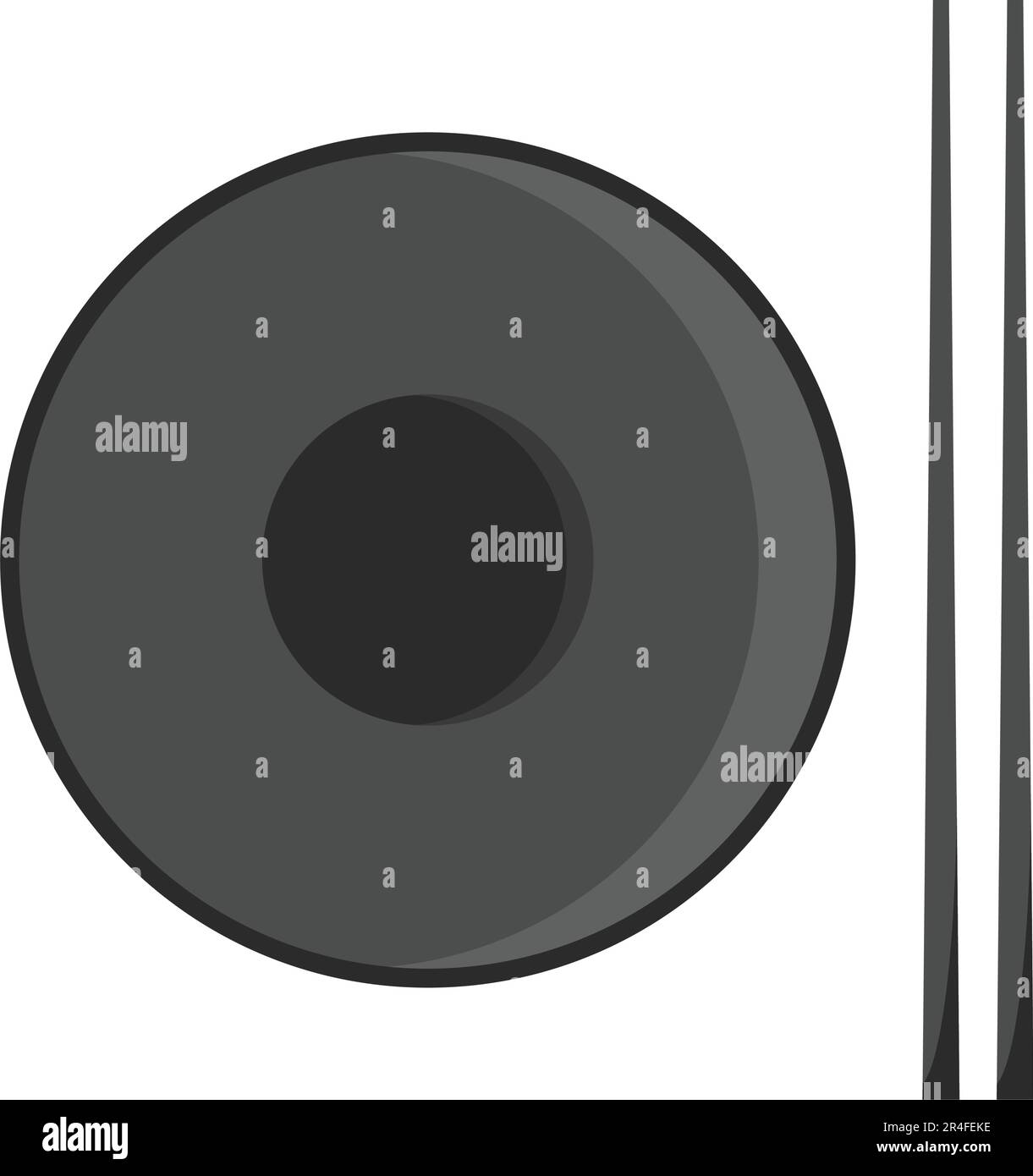 Flat icon of plan of Empty Rice bowl with chopsticks. Vector for food ...
