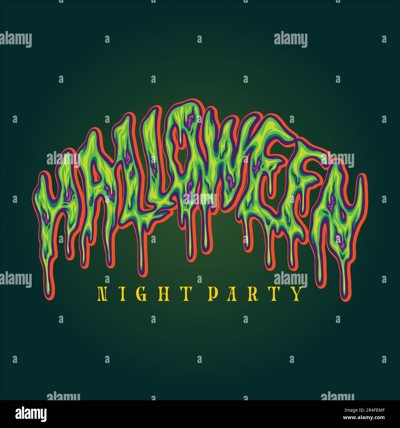 Halloween typeface horror bloody effect letter illustrations vector ...