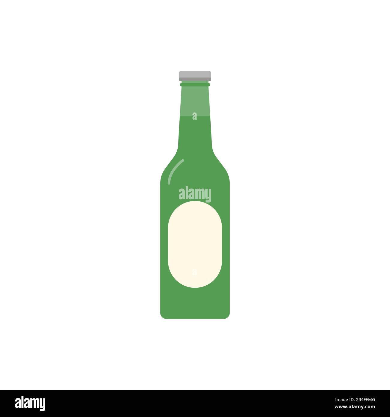 Flat icon of Beer Bottle Vector for logo design Stock Vector Image ...