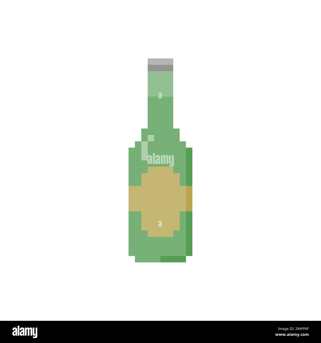 Flat icon of Beer Bottle. Pixel 8bit style Stock Vector Image & Art - Alamy