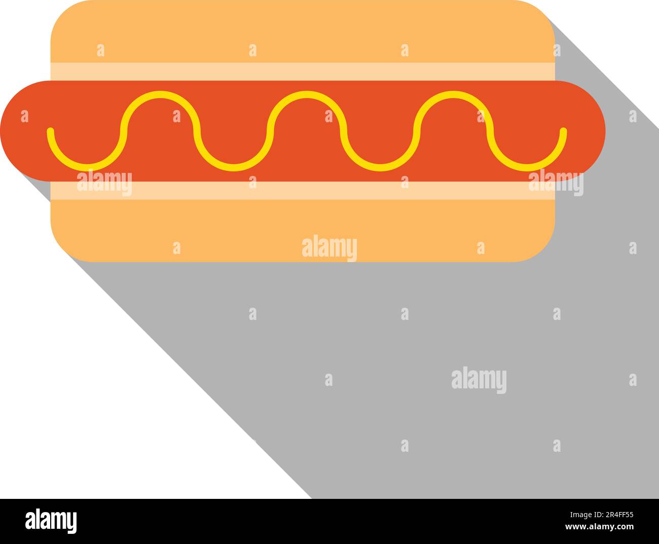 Flat icon of Hot dog. Vector Stock Vector Image & Art - Alamy