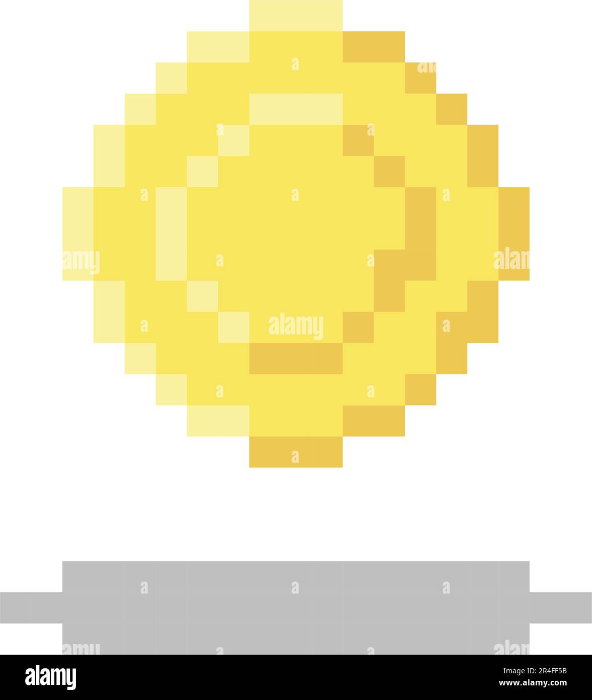 Coin Icon, Pixel 8 bit style Stock Vector Image & Art - Alamy