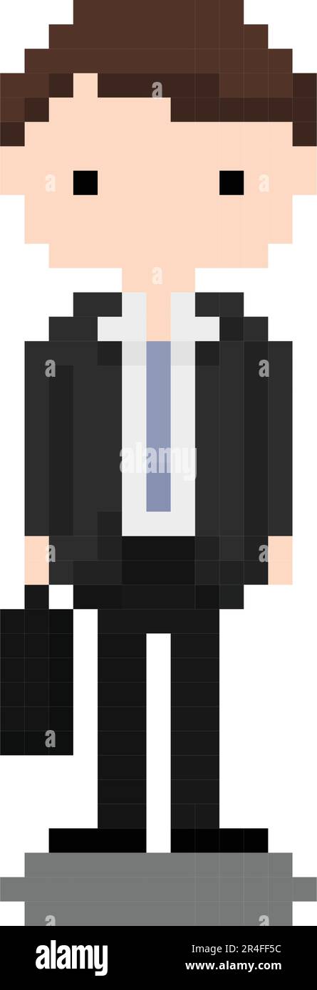 Businessman for business design. Pixel 8 bit style Stock Vector Image ...