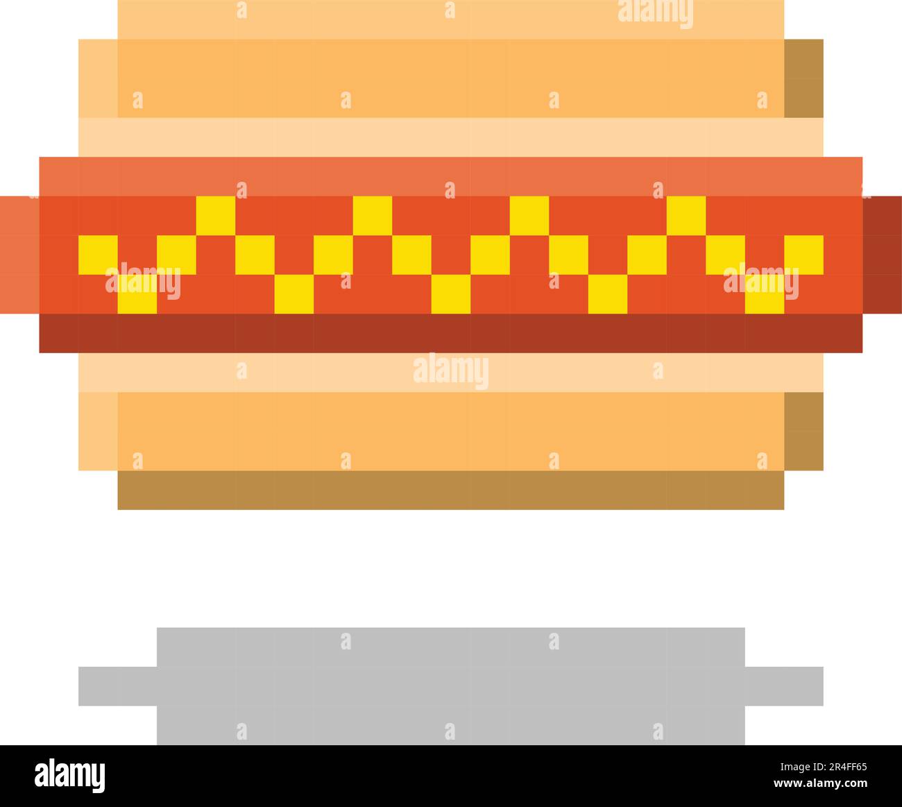 Hot dog icon. Pixel 8 bit style Stock Vector Image & Art - Alamy