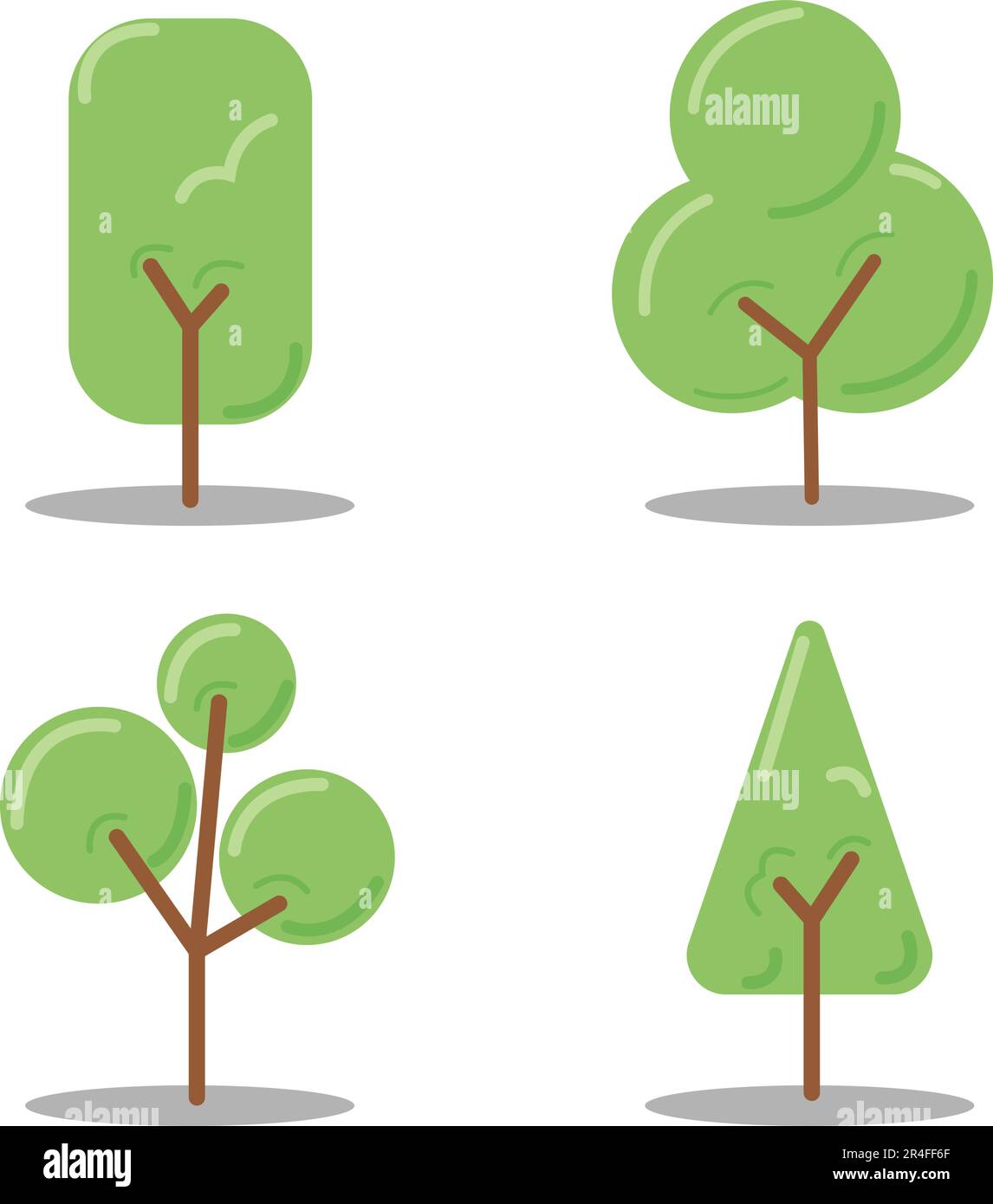 Set of Tree on white background Stock Vector Image & Art - Alamy