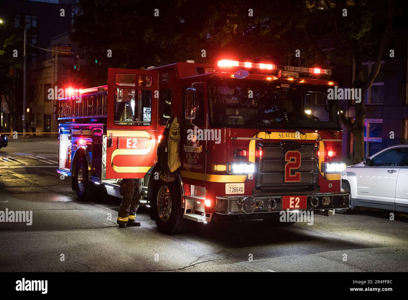 Seattle, USA. 27th May, 2023. Evacuation due to a natural gas leak ...