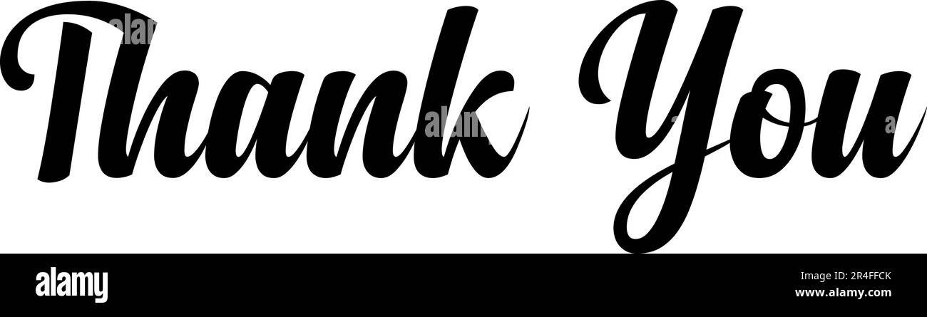 black thank you text design vector design Stock Vector Image & Art - Alamy