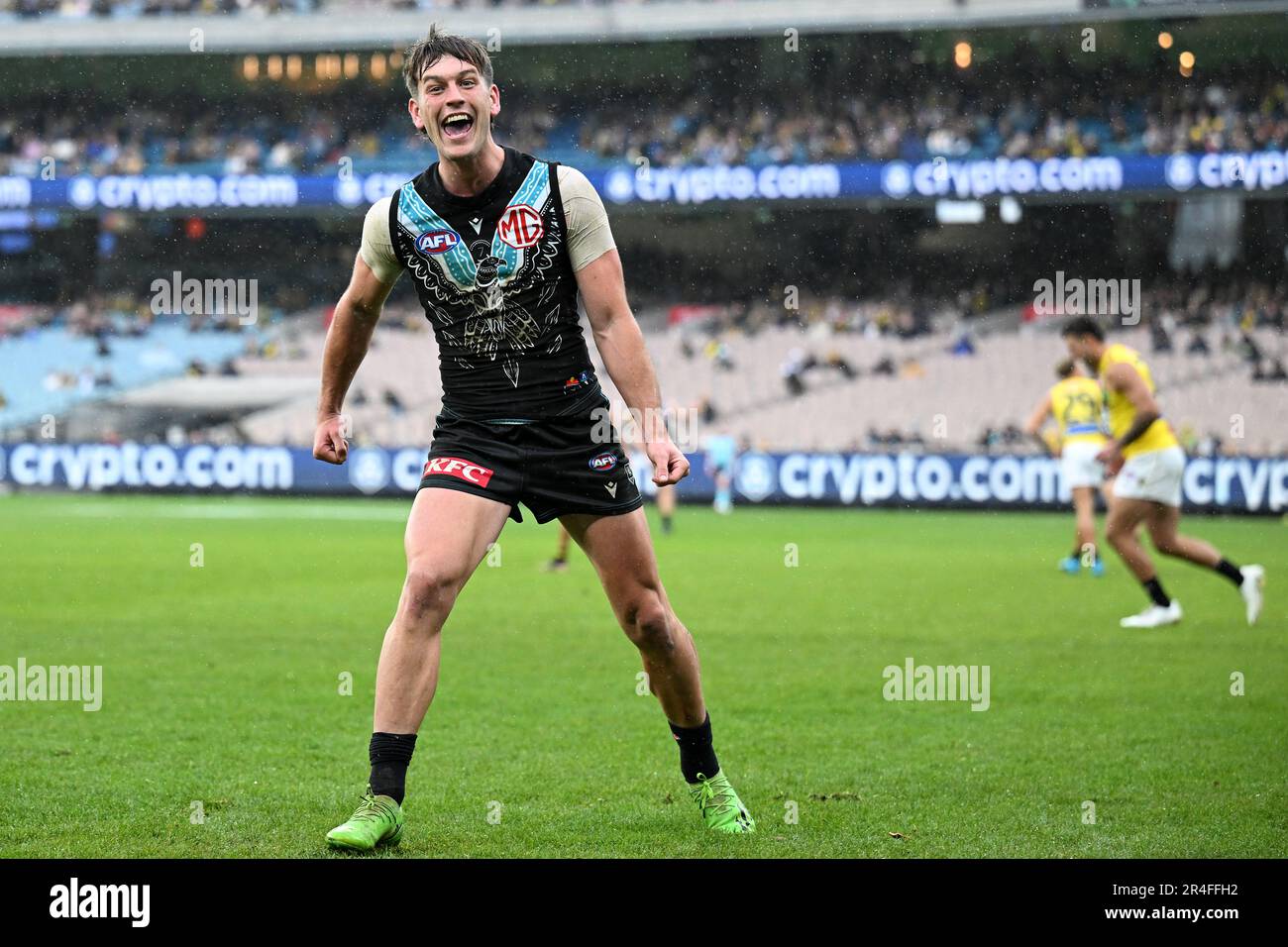 Melbourne, Australia. 28th May, 2023. Zak Butters of Port Adelaide ...