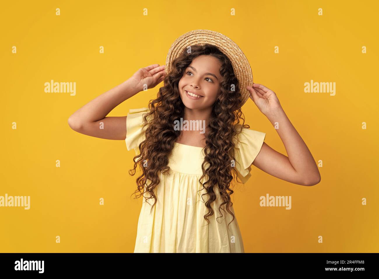 Happy teenager, positive and smiling emotions of teen girl. Beautiful ...