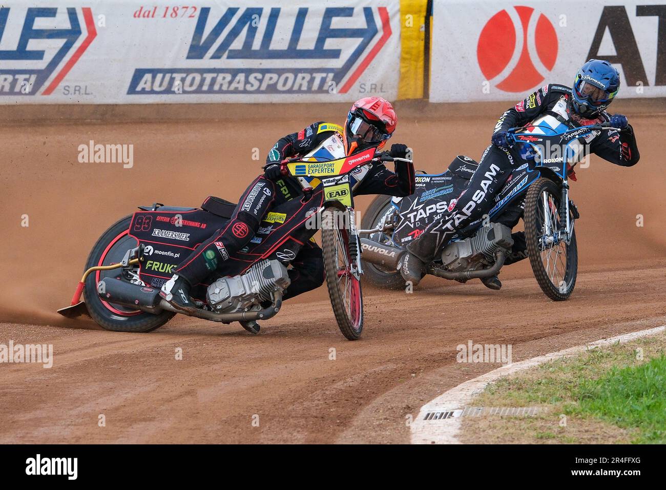 Oliver Berntzon (SWE) afterwards by Timo Lathi (FIN) in action during ...
