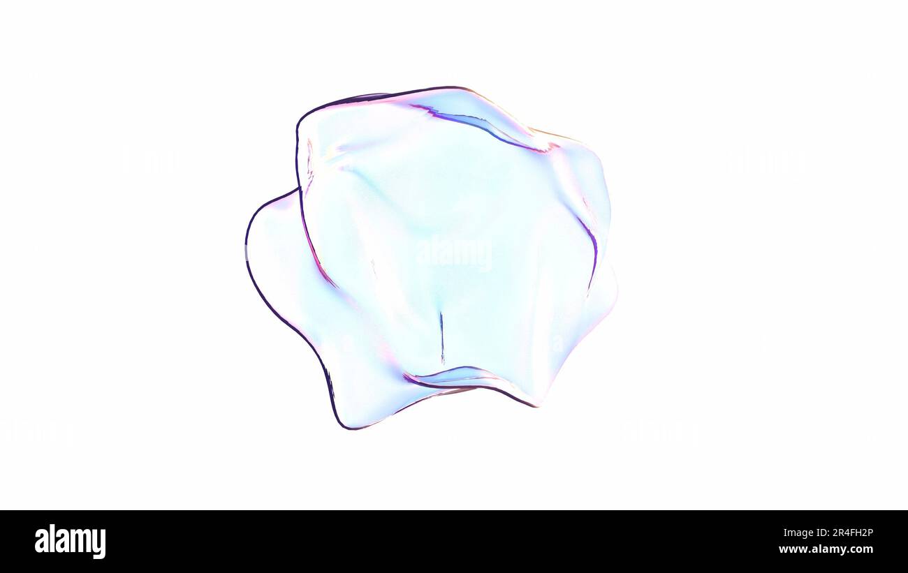 Soap bubble on white 3d render Stock Photo - Alamy