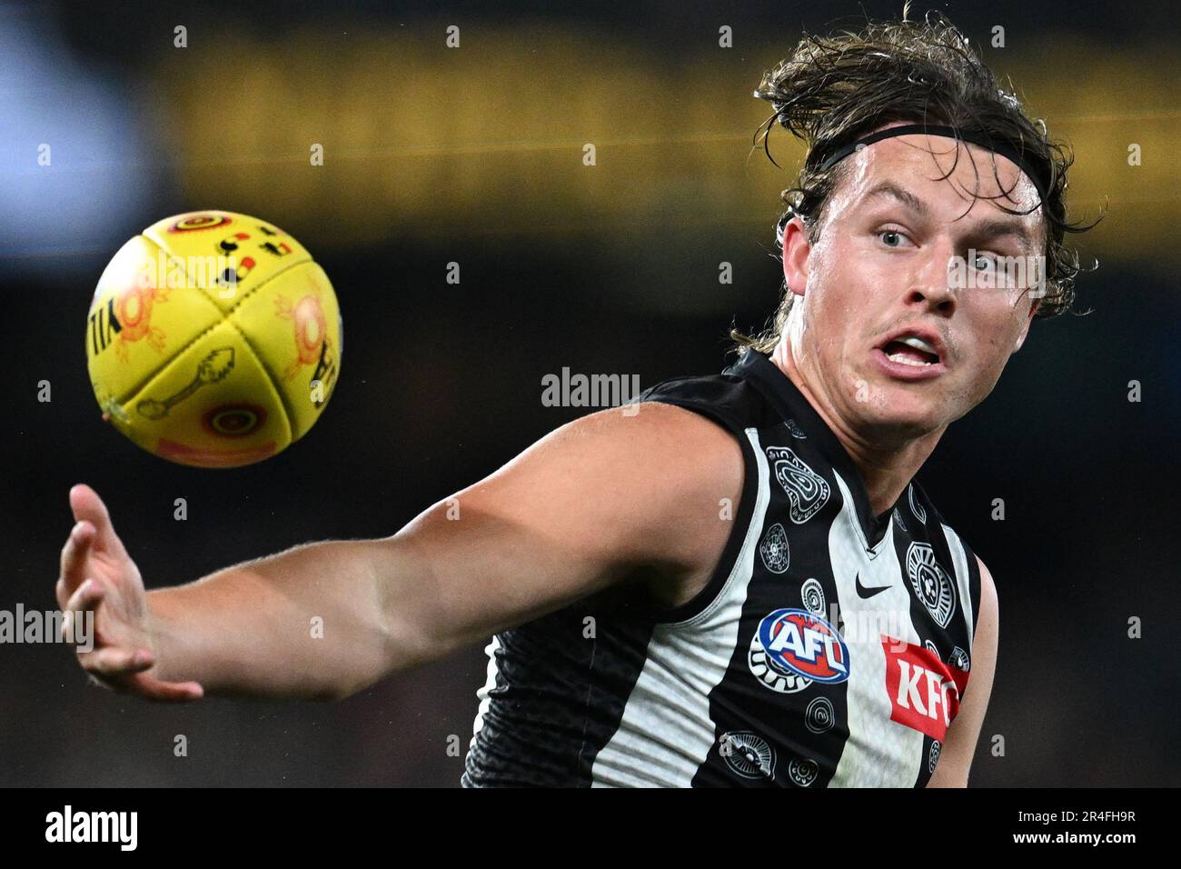 Melbourne, Australia. 28th May, 2023. Jack Ginnivan of Collingwood ...