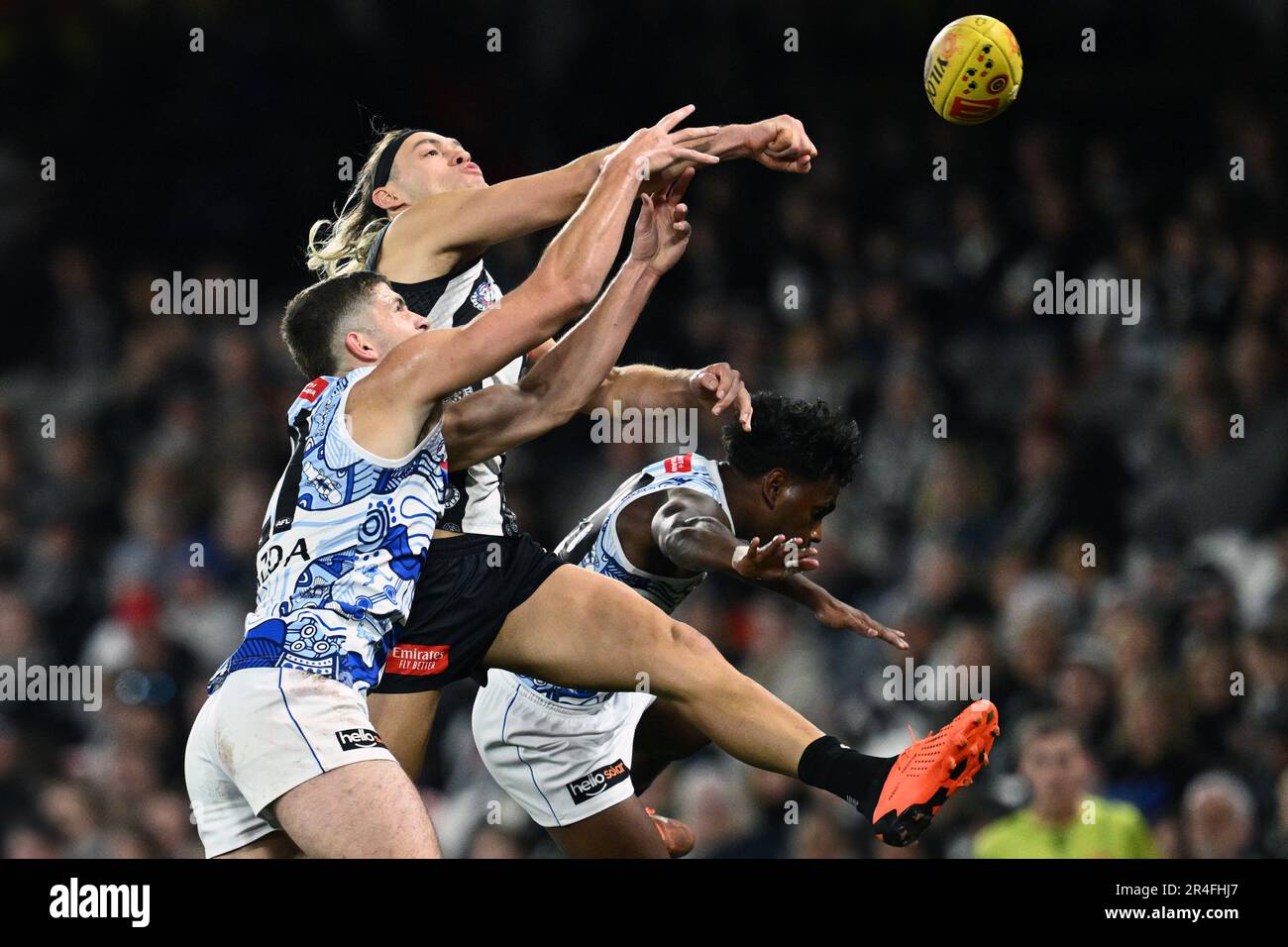 Melbourne, Australia. 28th May, 2023. Darcy Moore of Collingwood ...