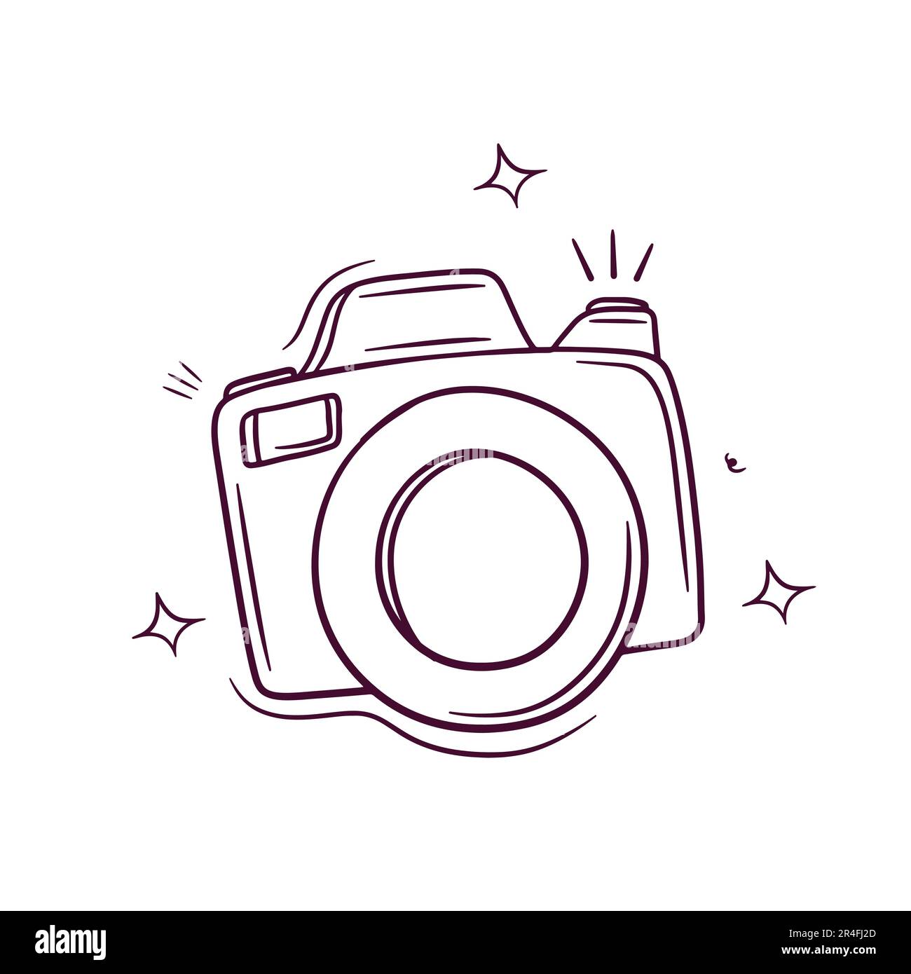 Hand Drawn DSLR Camera. Doodle Vector Sketch Illustration Stock Vector ...