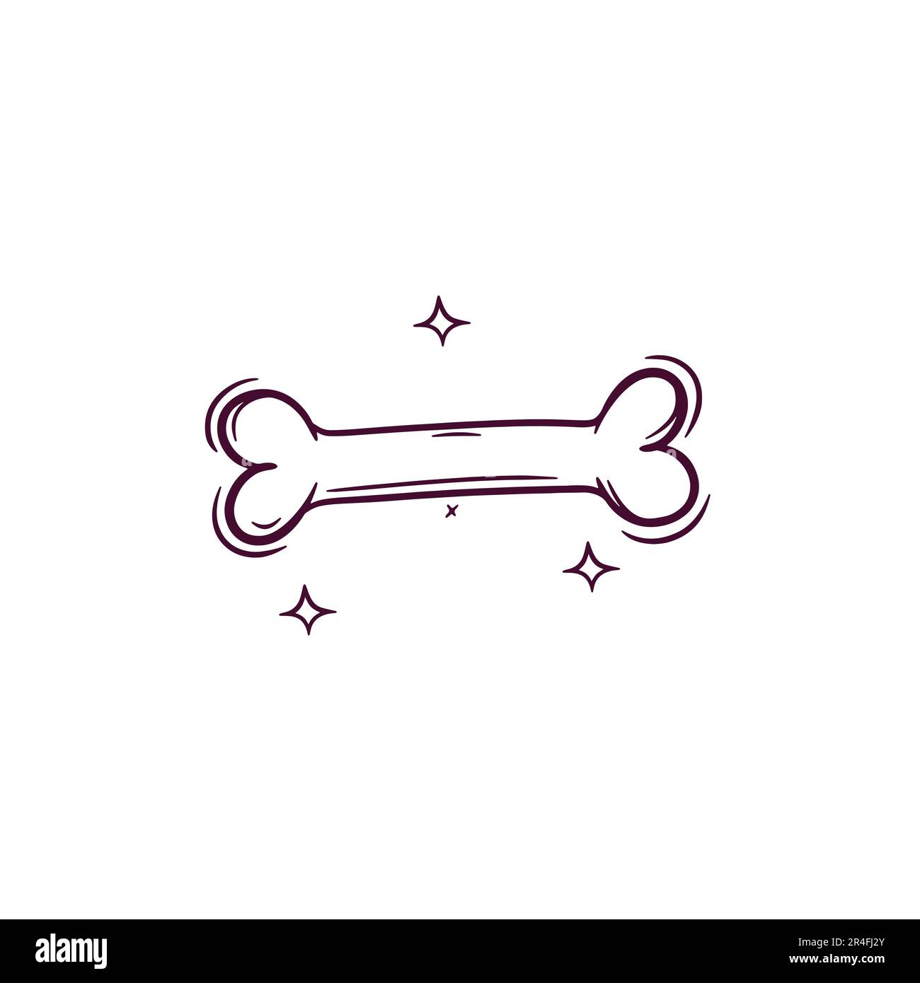 Hand Drawn Bone. Doodle Vector Sketch Illustration Stock Vector Image ...
