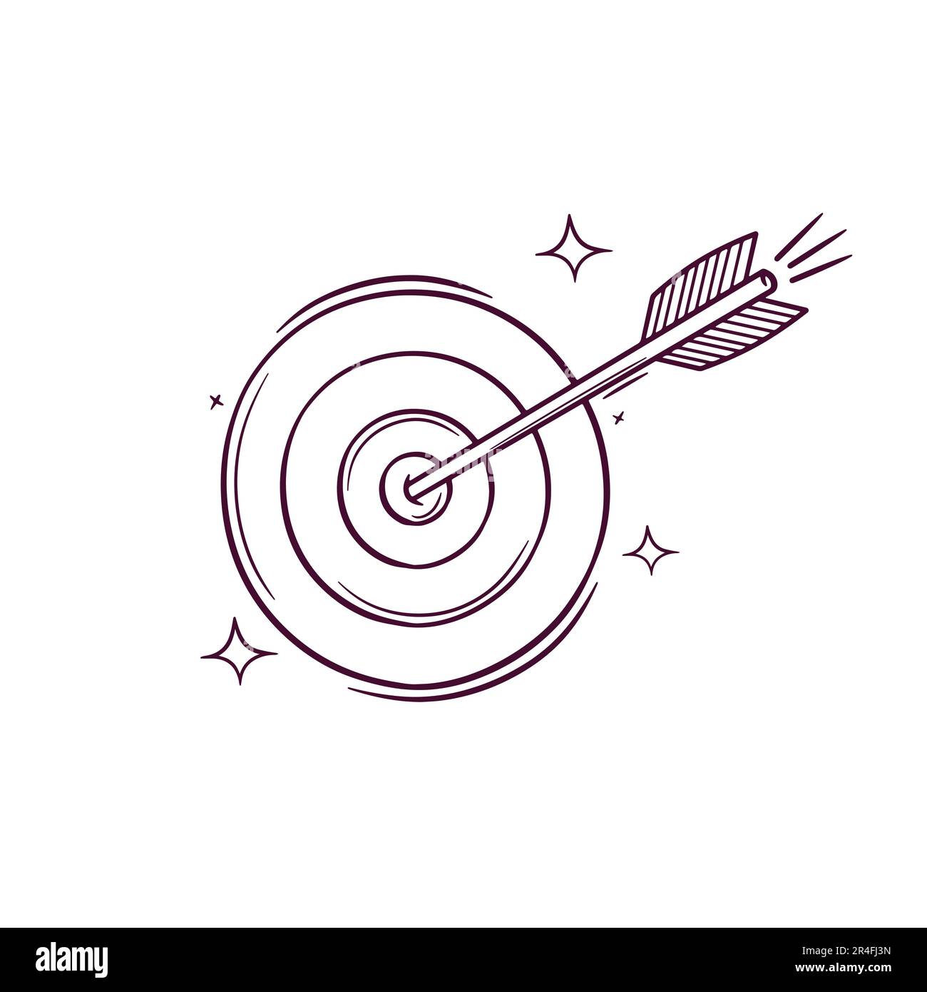 Hand Drawn Arrow Target Doodle Vector Sketch Illustration Stock Vector Image And Art Alamy