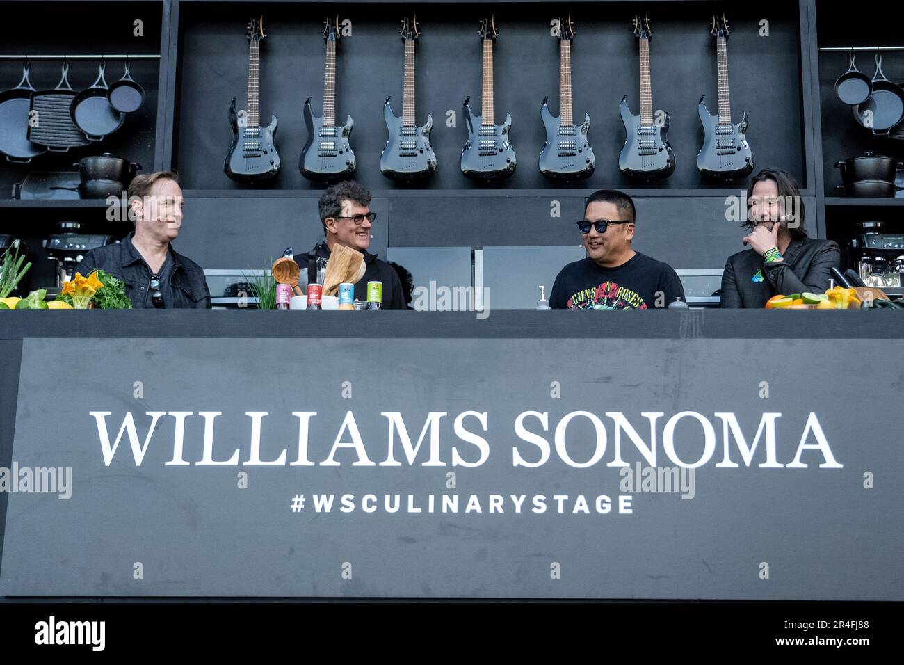 Bret Domrose, left, Robert Mailhouse, Roy Choi, and Keanu Reeves are ...