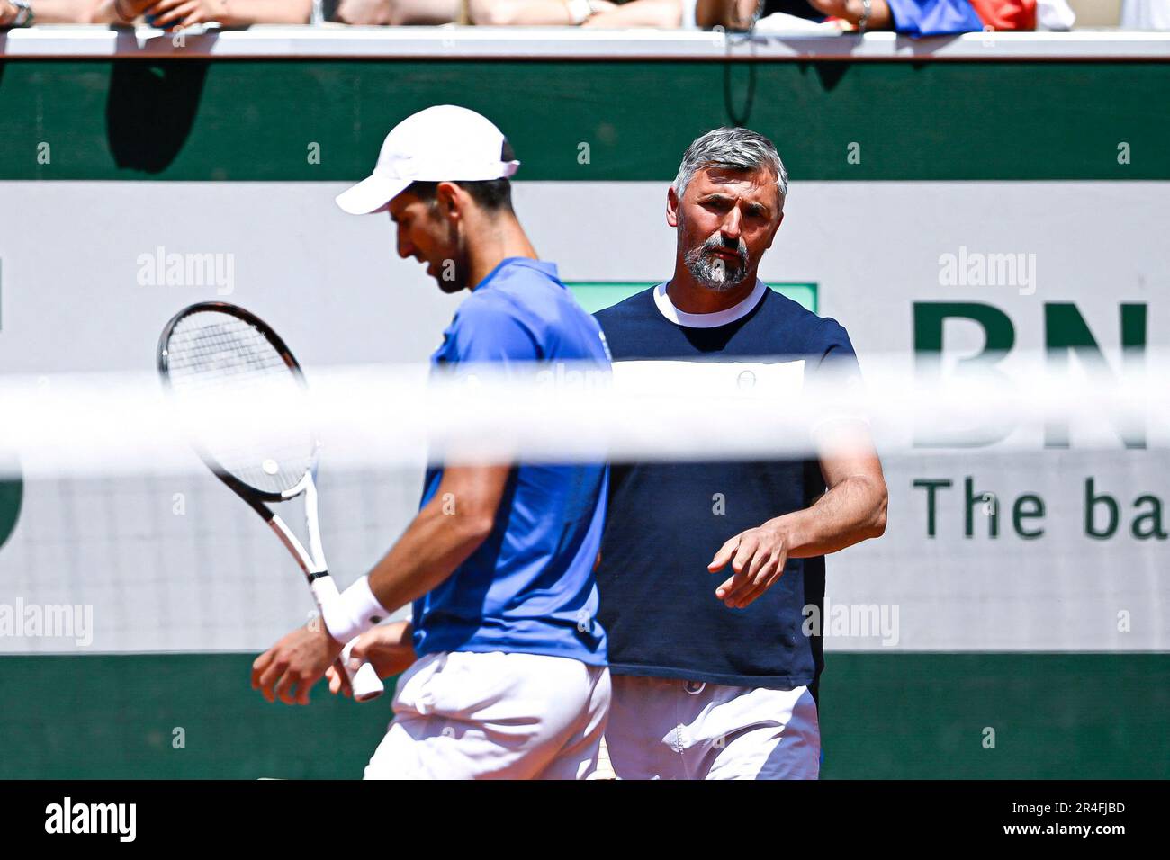 Novak Djokovic's coach Goran Ivanisevic during the French Open, Grand ...