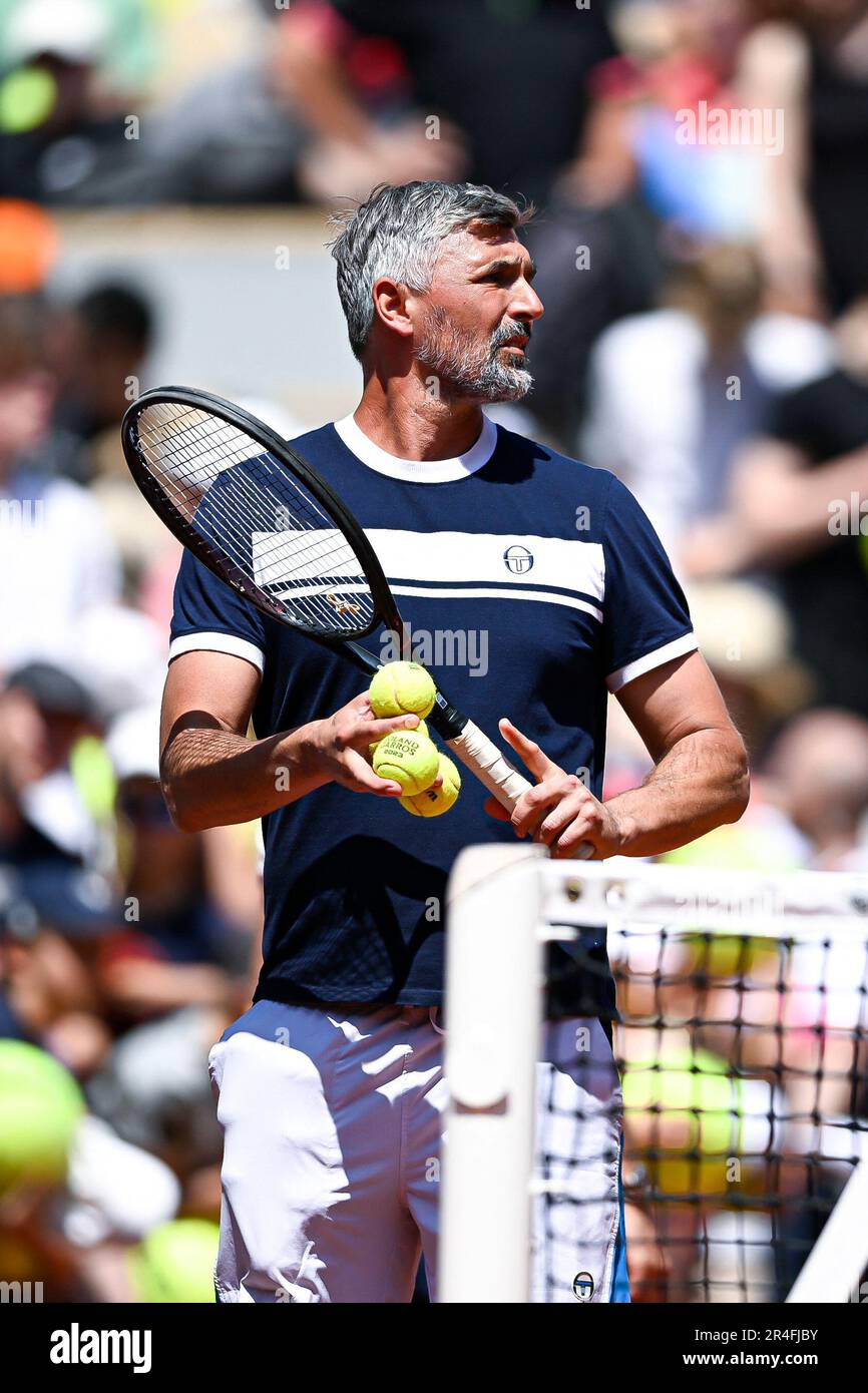 Novak Djokovic's coach Goran Ivanisevic during the French Open, Grand ...