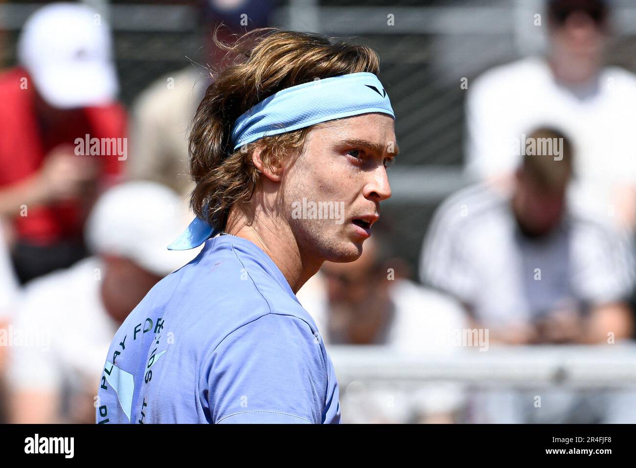 Andrey Rublev during the French Open, Grand Slam tennis tournament on ...