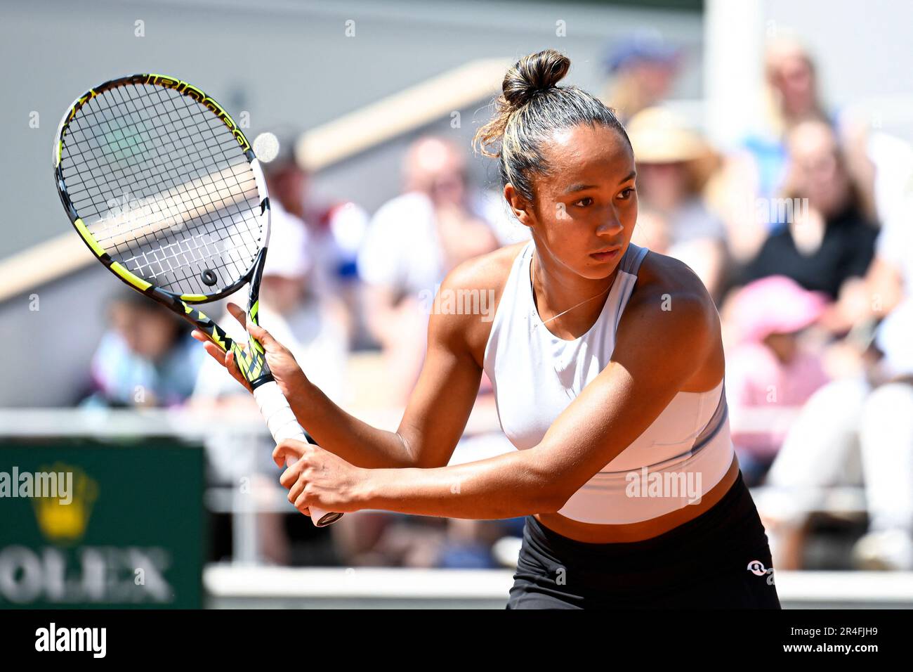 Leylah Annie Fernandez during the French Open, Grand Slam tennis ...