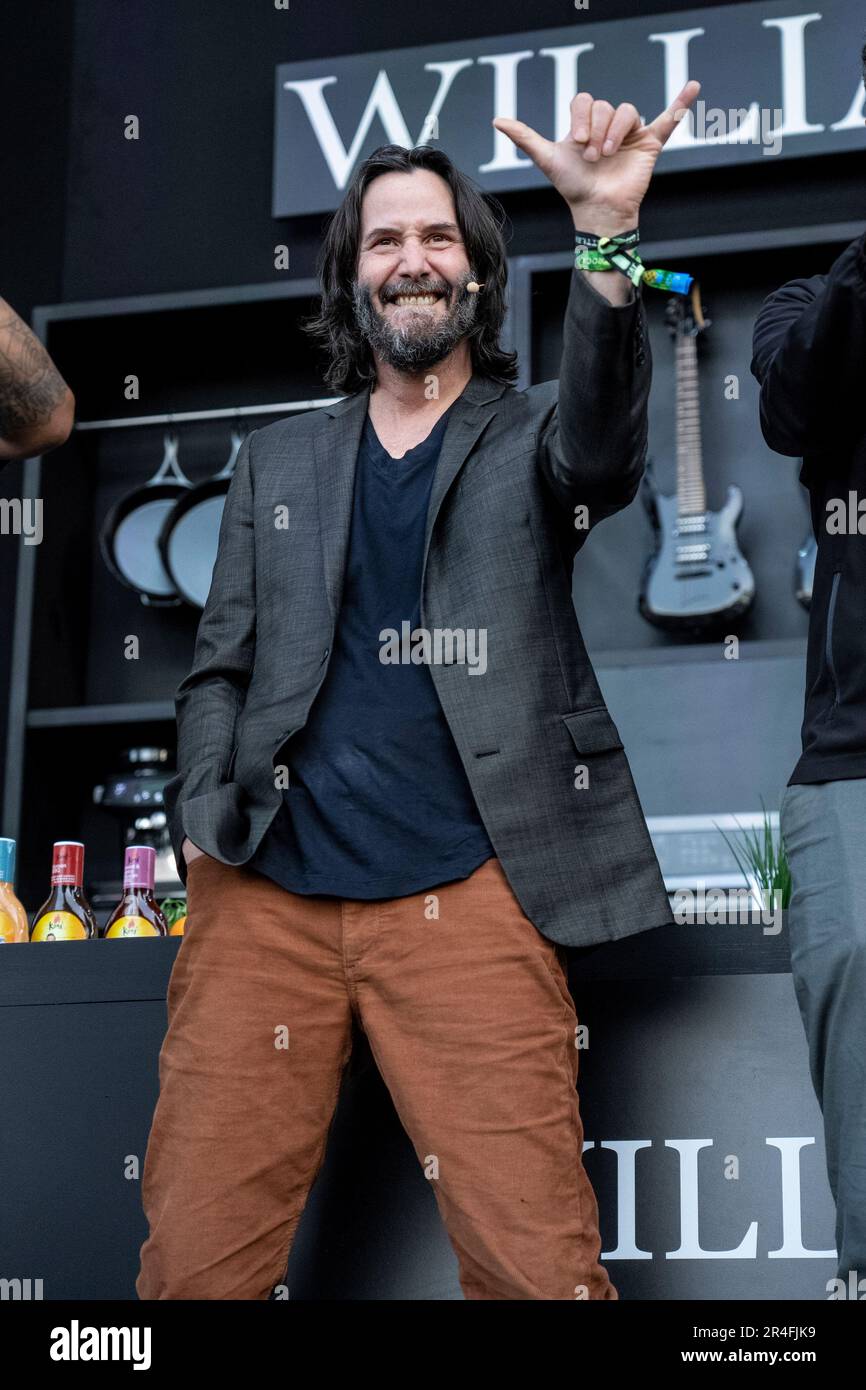 Keanu Reeves of Dogstar is seen on day two of the BottleRock Napa ...