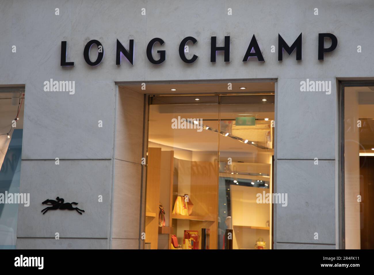 Bordeaux , Aquitaine France - 05 19 2023 : longchamp brand text facade ...