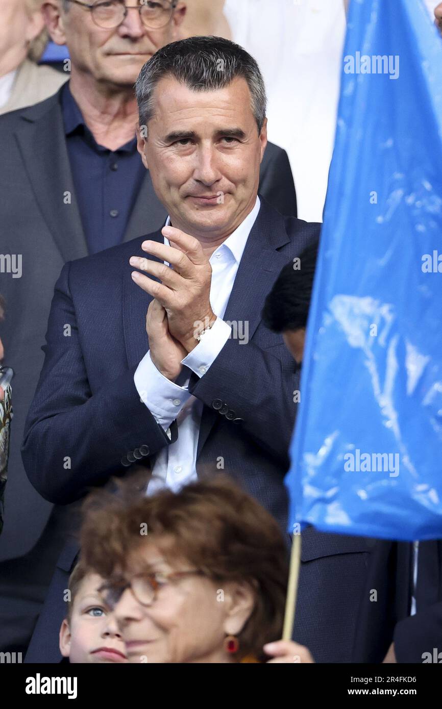 President of RC Strasbourg Marc Keller during the French championship Ligue 1 Uber Eats football ...