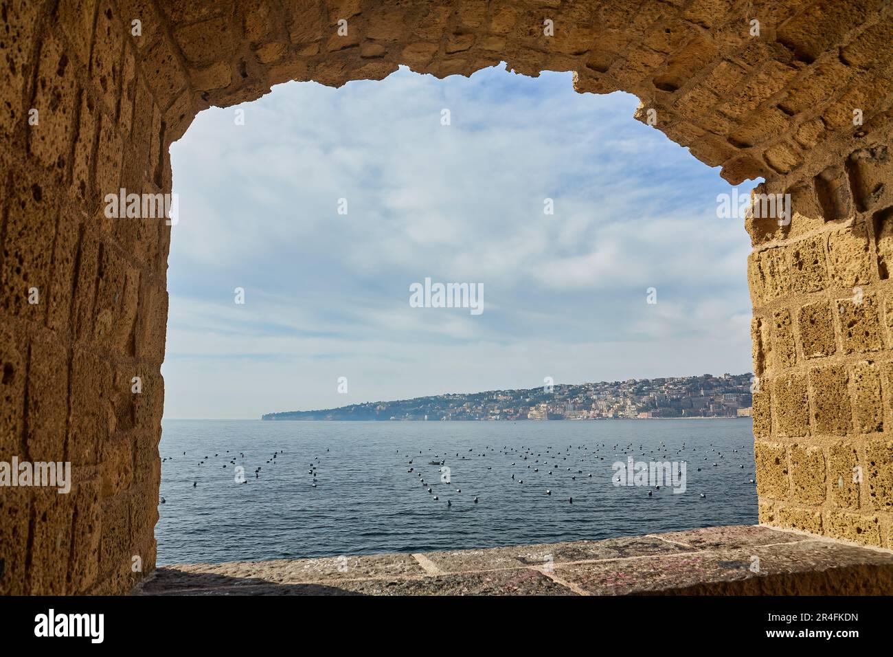 Inside of the Castel dell Ovo, Egg Castle , Naples, Italy Stock Photo ...