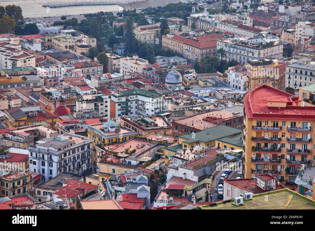 Aerial view of the historic center of Naples, Italy Stock Photo - Alamy