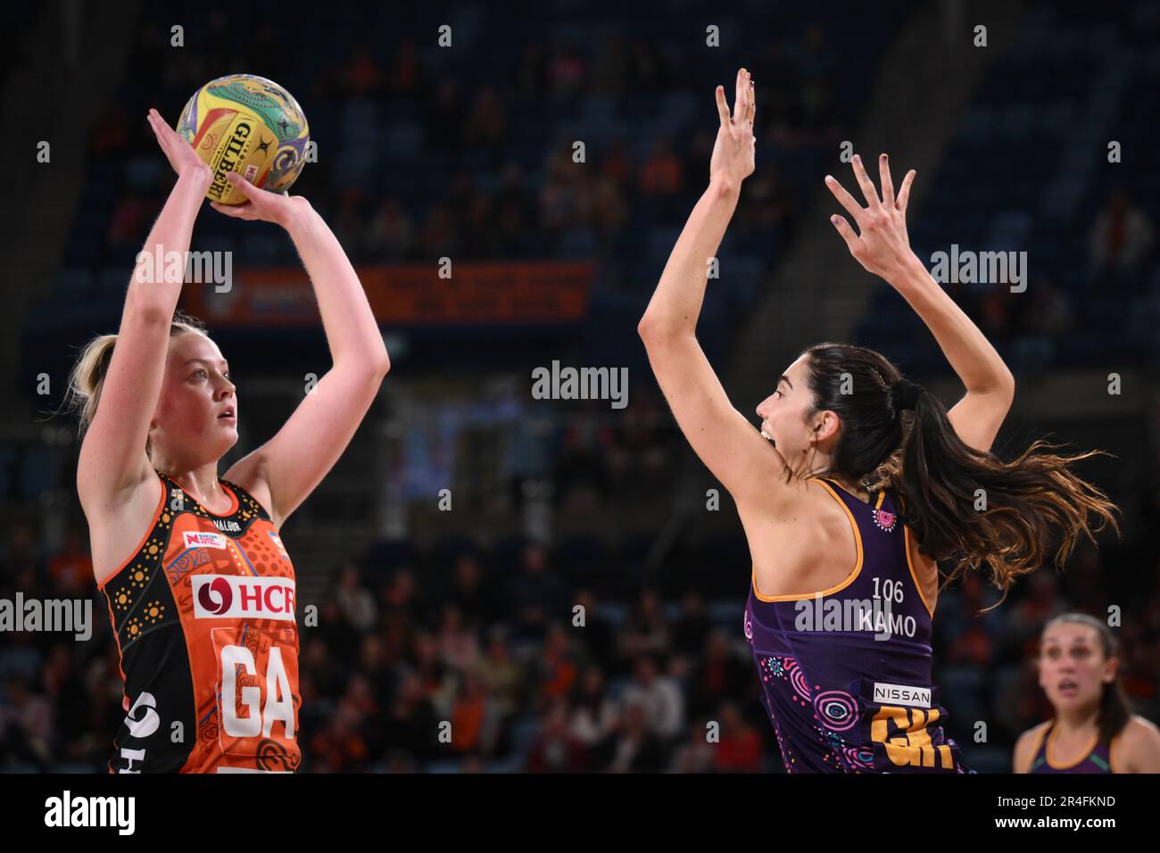 Sydney, Australia. 28th May, 2023. Sophie Dwyer of the Giants and Remi ...