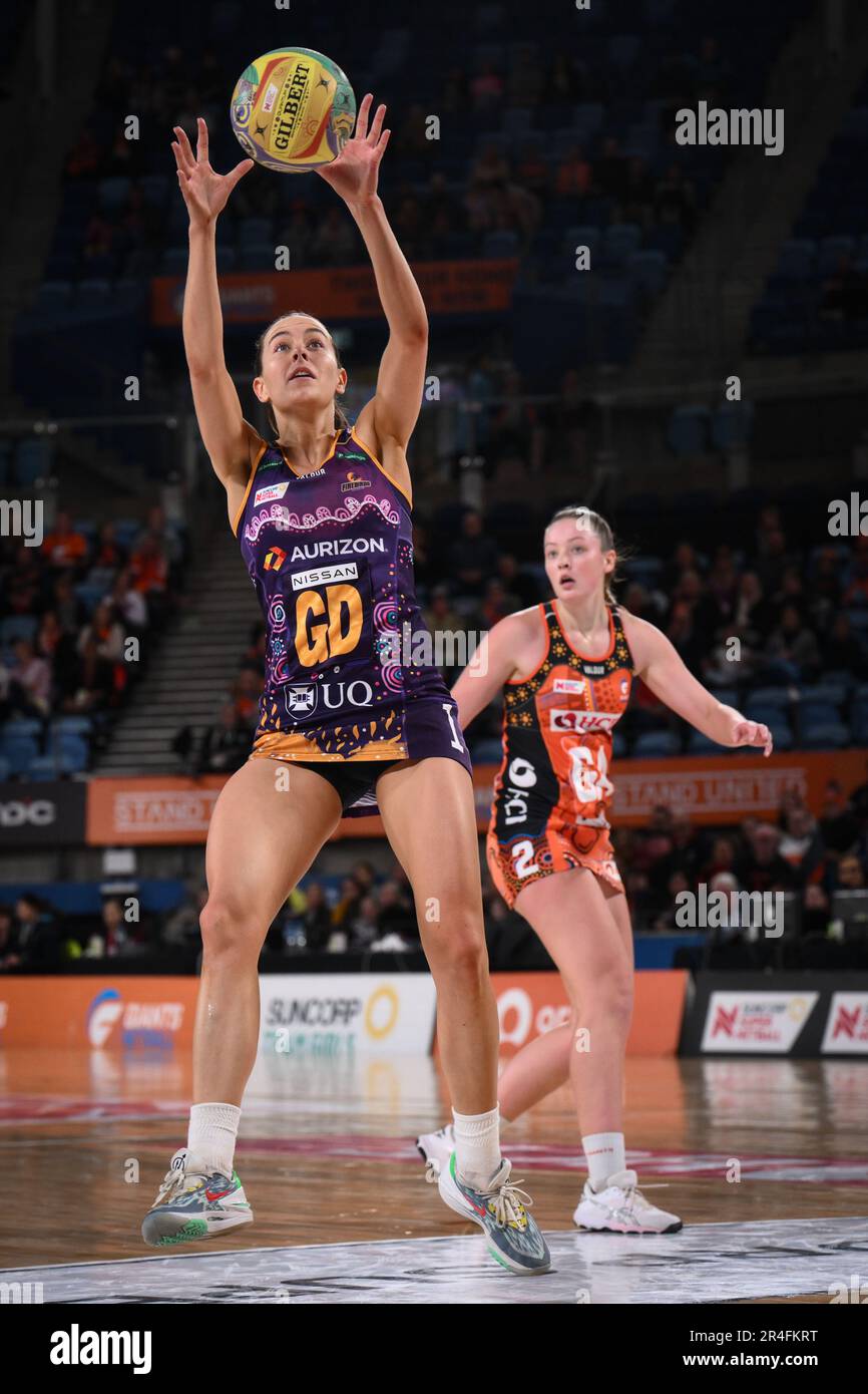 Sydney, Australia. 28th May, 2023. Ruby Bakewell-Doran of the Firebirds ...