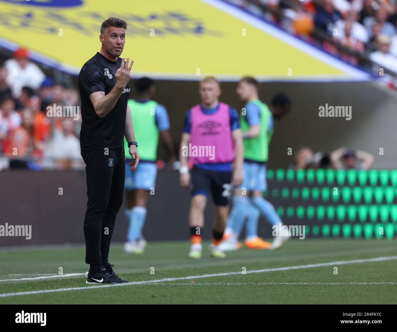 London, UK. 27th May, 2023. Rob Edwards (Luton Town First Team Manager ...