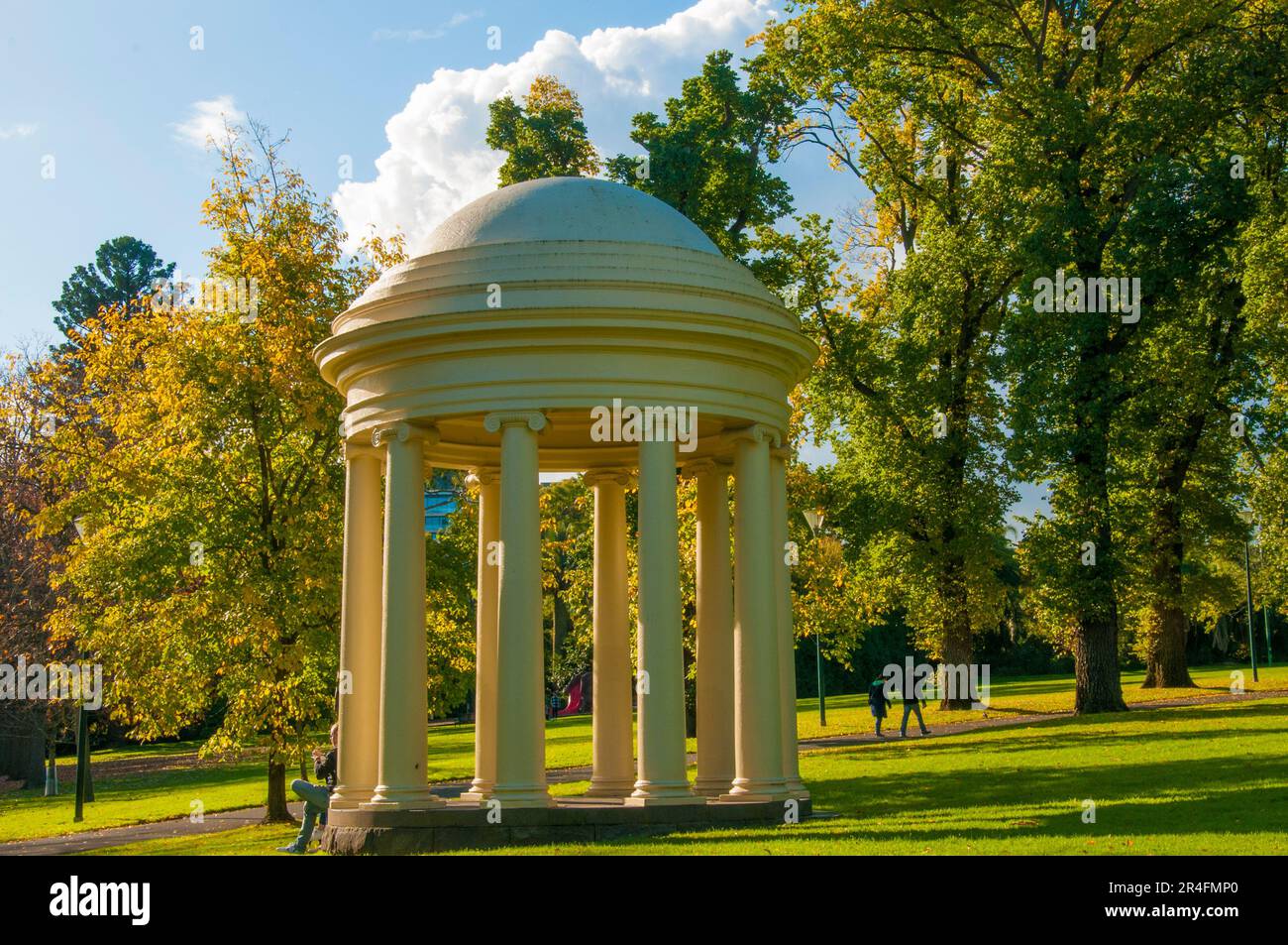 The Rotunda (Temple of the Winds), 1873, Fitzroy Gardens in autumn ...