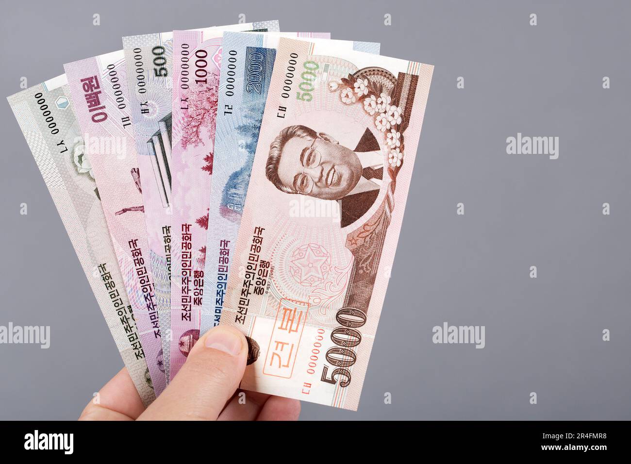 North korean banknotes hi-res stock photography and images - Alamy