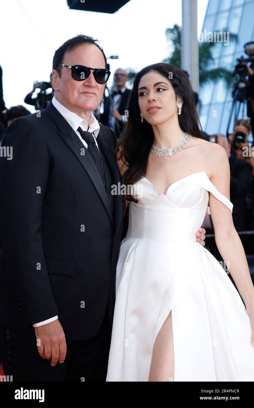 Cannes, France. 27th May, 2023. Quentin Tarantino and Daniella Pick attends the "Elemental ...