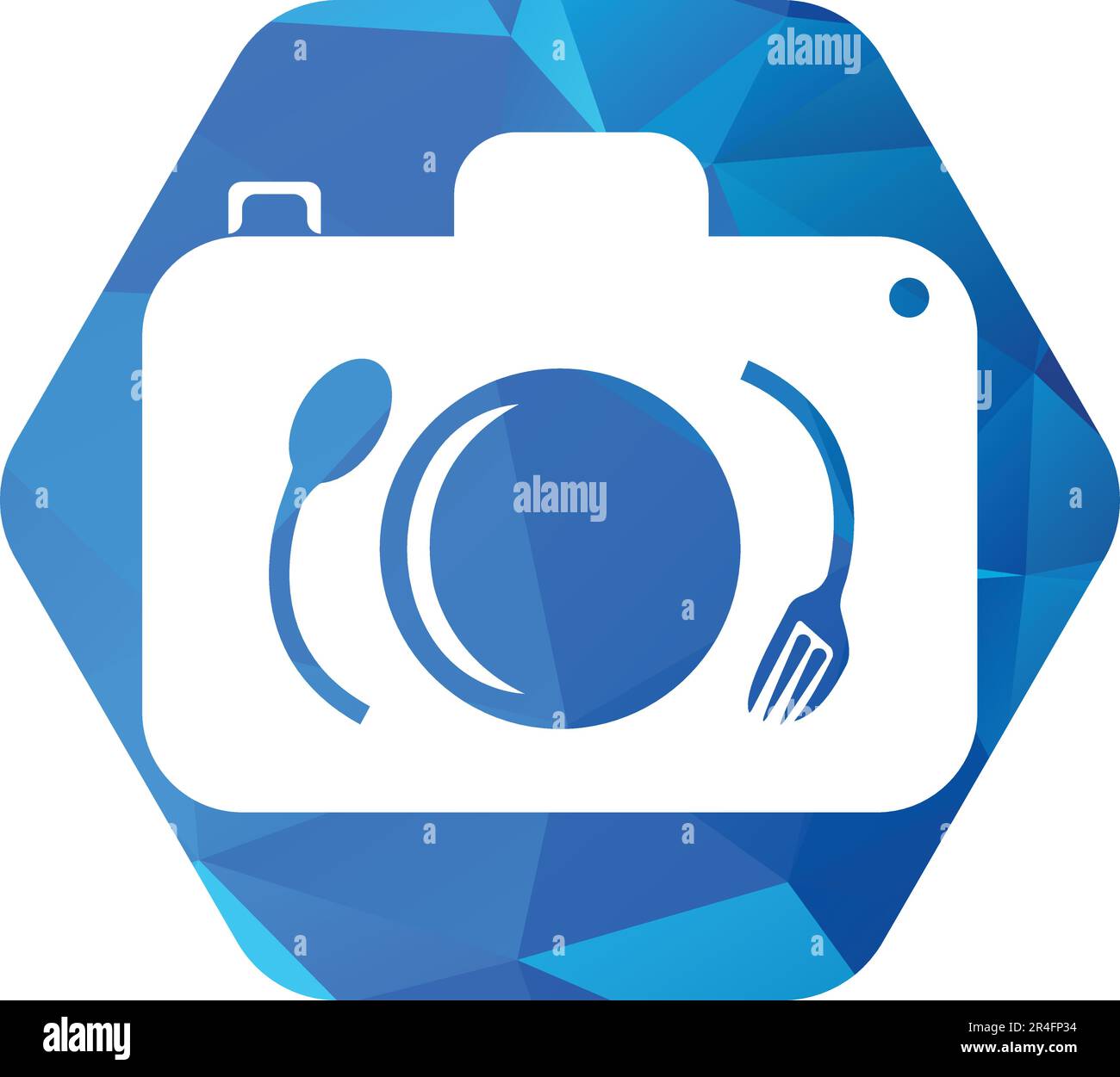 Food Photo vector logo template. This design use camera logo with plate ...