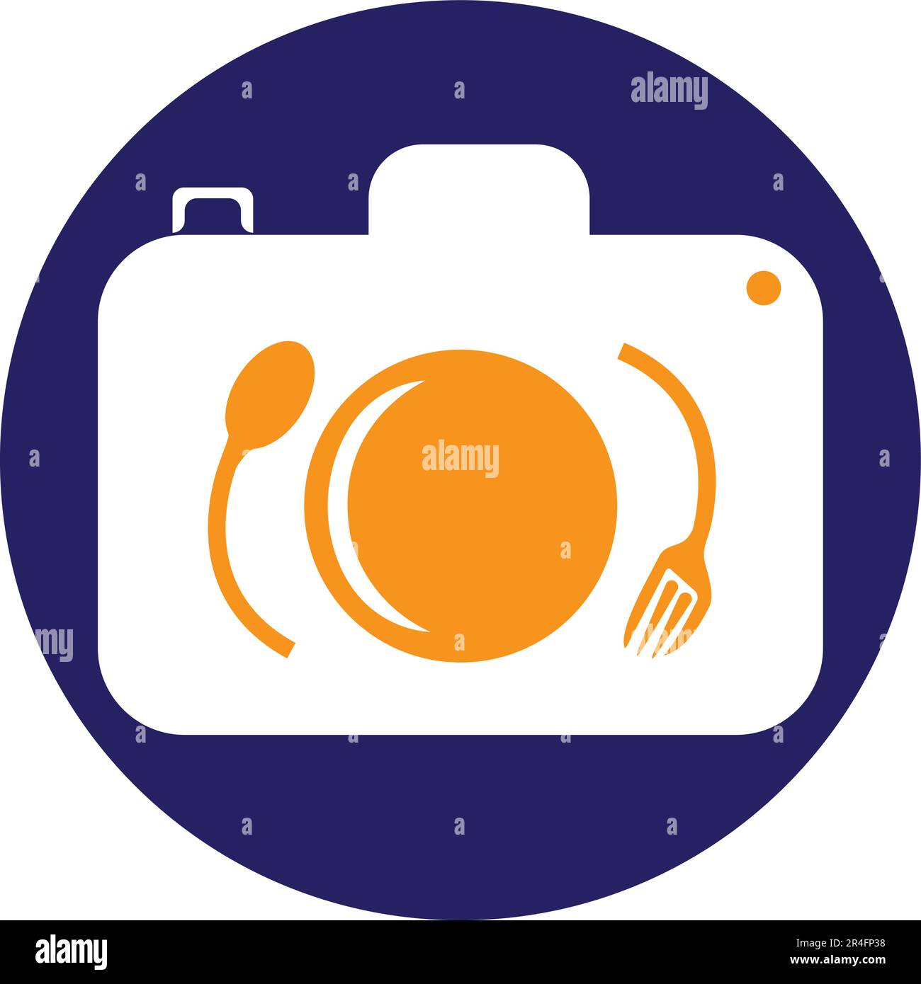 Food Photo vector logo template. This design use camera logo with plate ...
