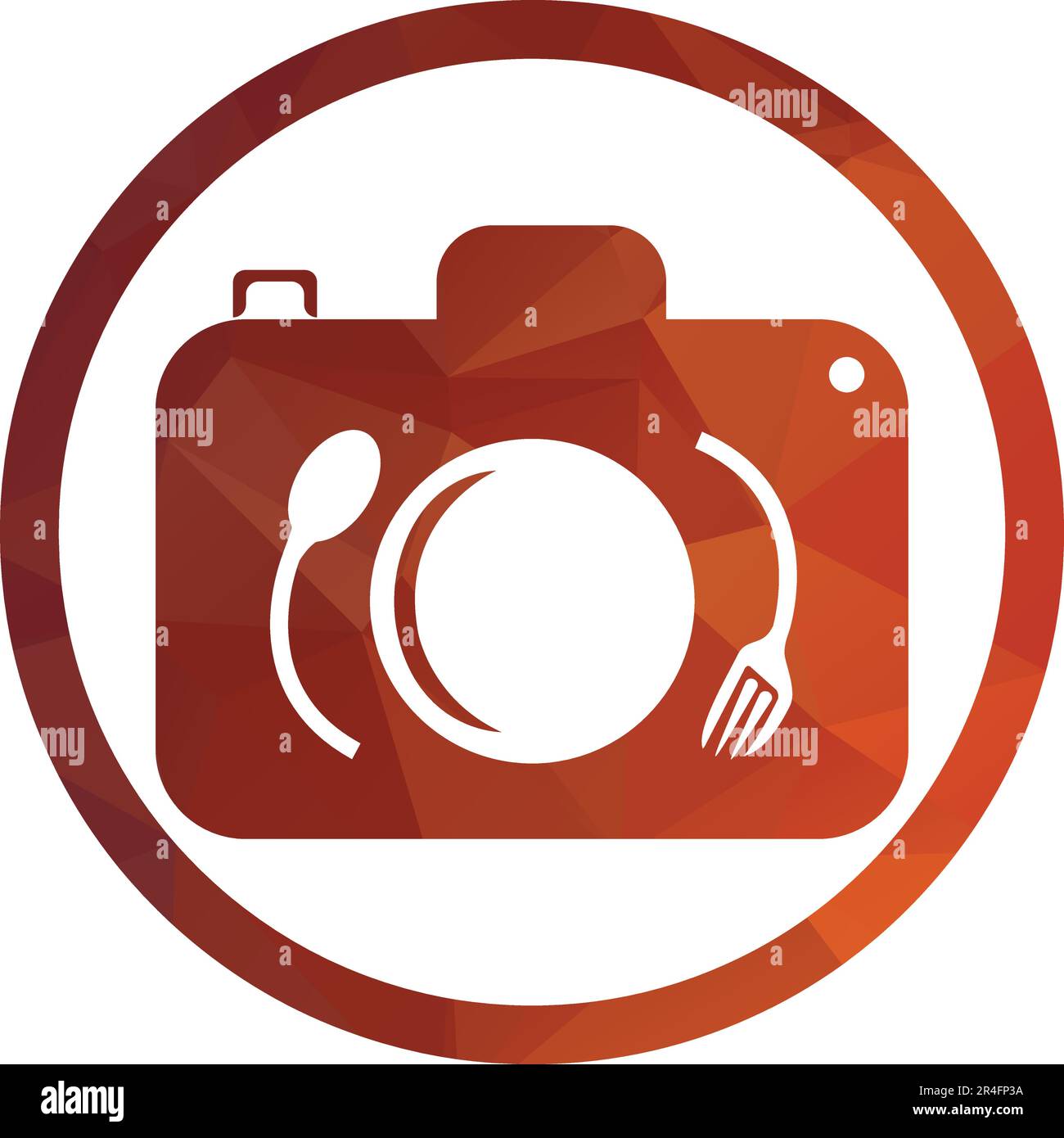 Food Photo vector logo template. This design use camera logo with plate ...