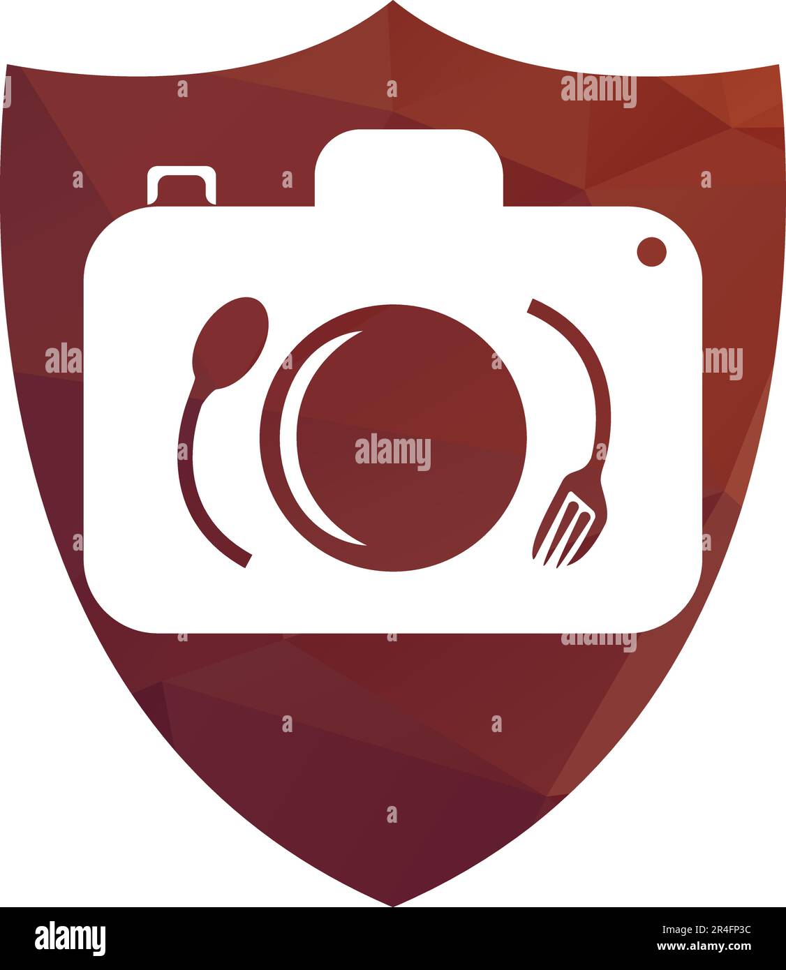Food Photo vector logo template. This design use camera logo with plate ...